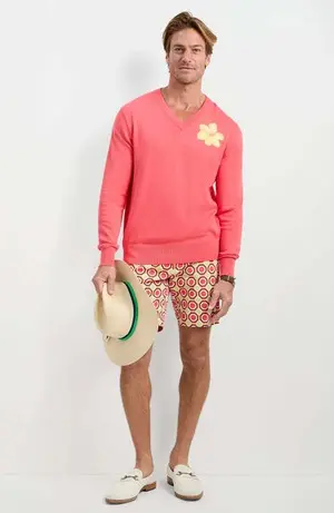 Mr Turk Lawrence Printed Herringbone Short - Salerno