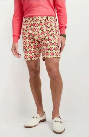 Mr Turk Lawrence Printed Herringbone Short