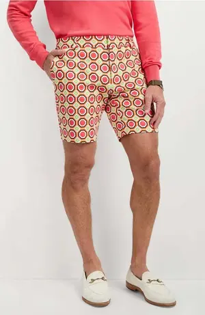 Mr Turk Lawrence Printed Herringbone Short