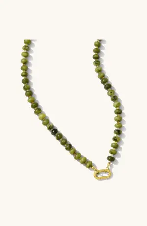BEADS BY TARA Matcha Necklace - Green Agate