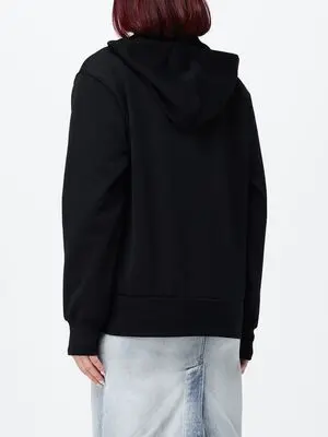 Comme Des Garçons Relaxed Fit Zip-up Jersey Hoodie With Contrast Logo