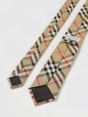 Burberry Vintage Check Silk Neck Tie - Beige