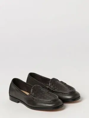 Bottega Veneta Silenzio Intrecciato Leather Loafers - Brown
