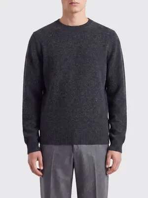 ROBERTO COLLINA Ribbed Crew Neck Pullover - Charcoal