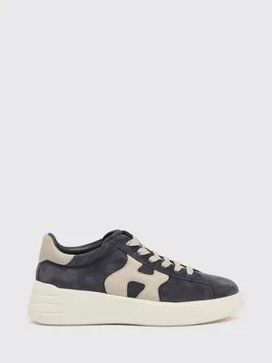 Hogan Hogan Rebel Leather And Suede Sneakers With Chunky Sole Blue