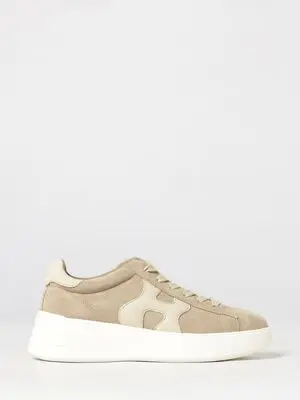 Hogan Hogan Rebel Leather And Suede Sneakers With Chunky Sole Brown