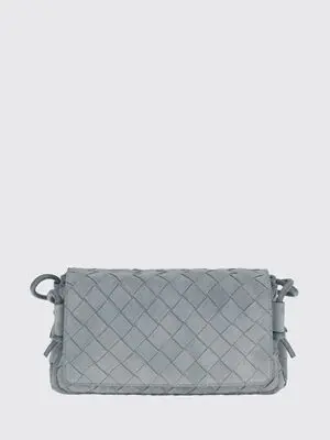 Bottega Veneta Notturno Intrecciato Suede Calfskin Shoulder Bag - Gold