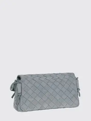 Bottega Veneta Notturno Intrecciato Suede Calfskin Shoulder Bag - Gold
