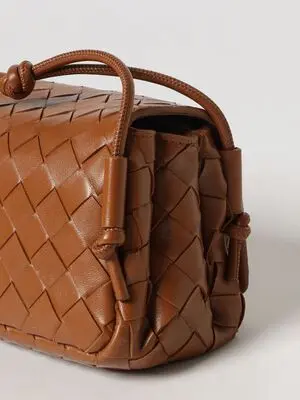 Bottega Veneta Notturno Woven Leather Shoulder Bag - Brown