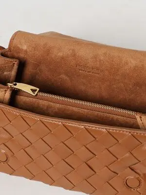 Bottega Veneta Notturno Woven Leather Shoulder Bag - Brown
