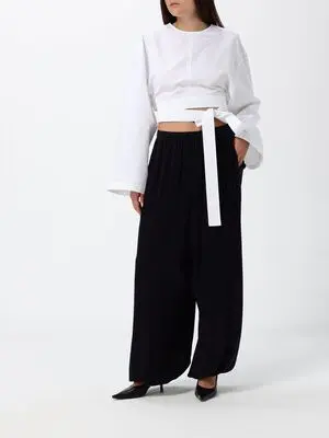 Alaïa Draped Tie Detail Cropped Top