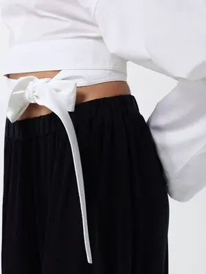 Alaïa Draped Tie Detail Cropped Top
