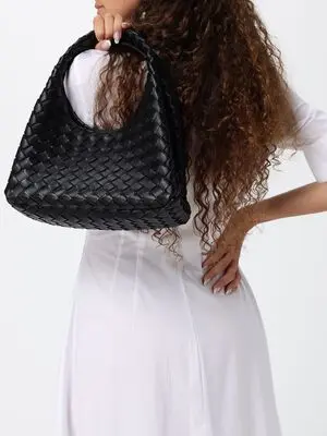 Bottega Veneta Small Campana Shoulder Bag - Black