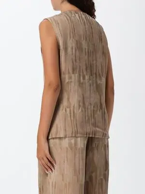 Emporio Armani Double-breasted Geometric Pattern Viscose Waistcoat