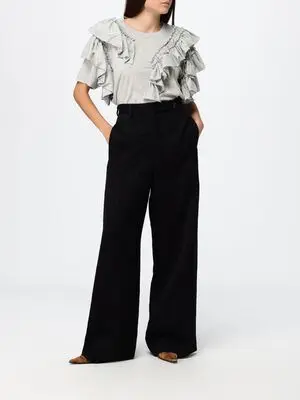 Dries Van Noten Textured Wide-leg Trousers