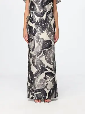 ALYSI Printed Maxi Skirt - Black