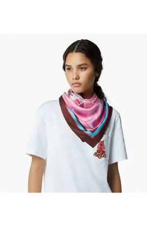 Mcm Character Disco Scarf In Organic Silk