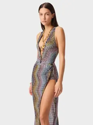 Missoni Zig Zag Motif Viscose Lamé Long Skirt