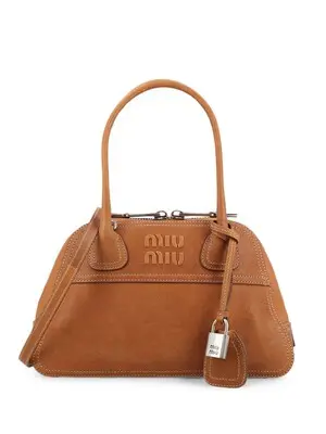 Miu Miu Vivant Small Bag In Nappa - Brown