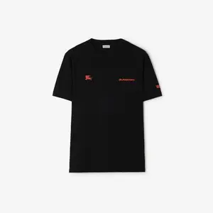Burberry London Map Cotton T-shirt - Black