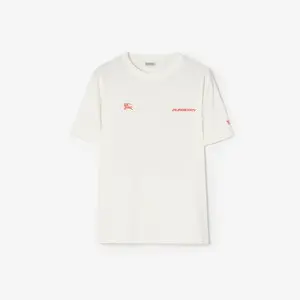 Burberry London Map Cotton T-shirt Chalk White