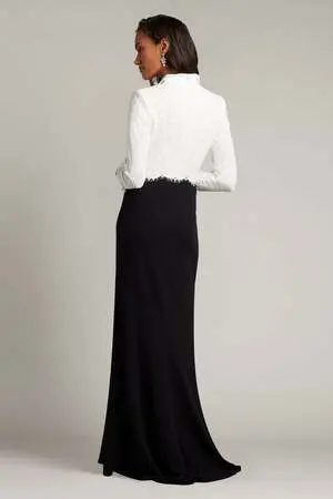 Tadashi Shoji Bridger Two-tone Collared Gown