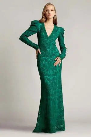 Tadashi Shoji V Neck Evening Dresses