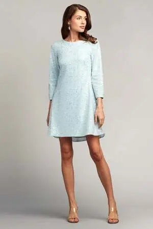 Tadashi Shoji Ryo Embellished Shift Dress - Ice Blue