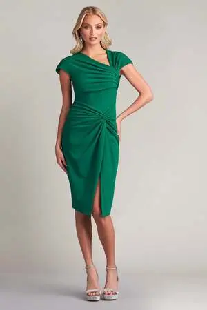 Tadashi Shoji Cromwell Twist-drape Dress - Bamboo
