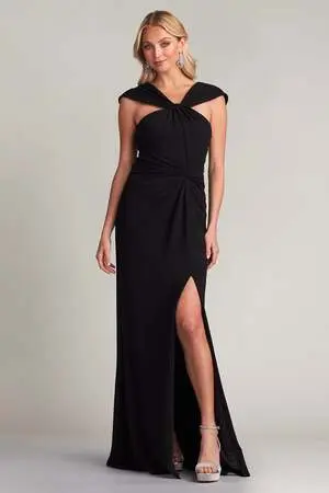 Draped evening dresses