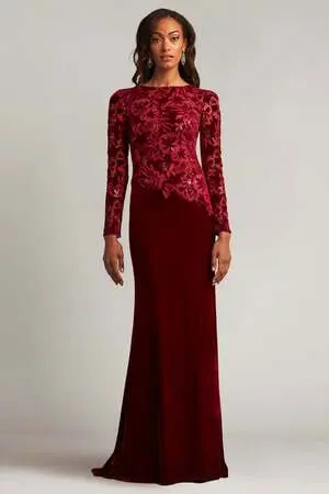 Floral Velvet Burnout Dresses