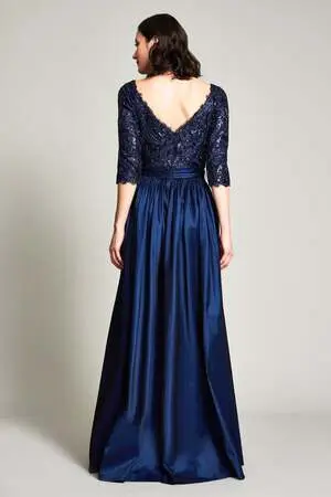 Tadashi Shoji Bashira Draped Bow Gown