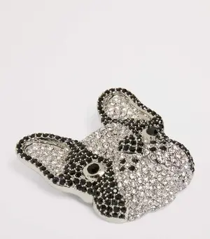 Max Mara Crystal French Bulldog Brooch