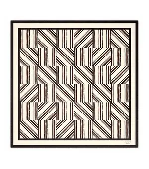 Max Mara Silk Printed Square Scarf - Brown