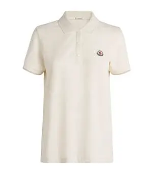 Moncler Cotton Logo Polo Shirt - White