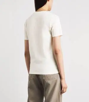 Moncler Cotton Embroidered Logo T-shirt - White