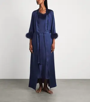 GILDA & PEARL Silk Meet Me At Midnight Robe