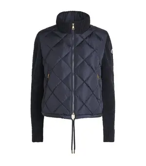 Moncler Quilted Hybrid Jacket - Navy