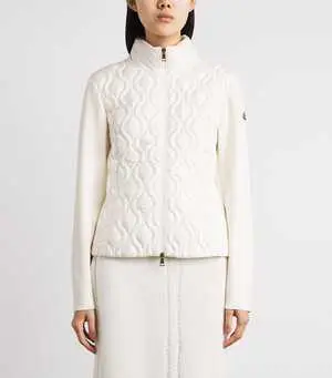 Moncler Cotton Quilted Hybrid Cardigan
