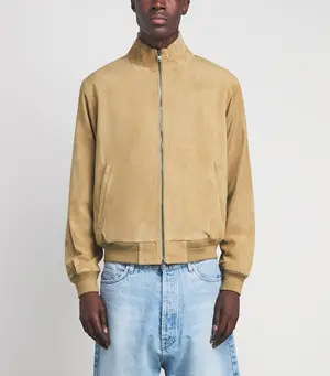 Polo Ralph Lauren Goat Suede Charleton Bomber Jacket