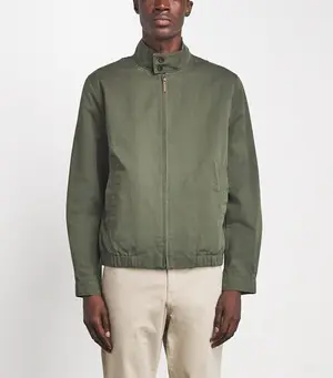 Vince Cotton-linen Bomber Jacket - Green