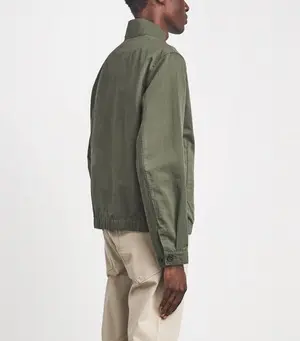 Vince Cotton-linen Bomber Jacket - Green