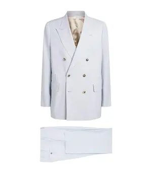 Paul Smith Wool-mohair Double-breasted Blazer - Blue