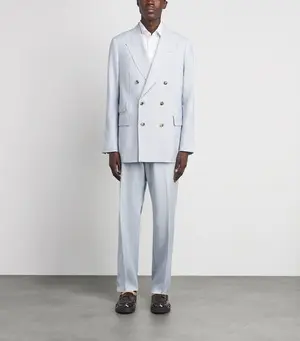 Paul Smith Wool-mohair Double-breasted Blazer