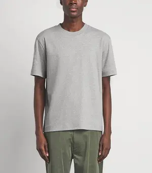 Vince Cotton Peached Face Jersey T-shirt - Grey