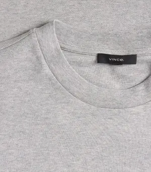 Vince Cotton Peached Face Jersey T-shirt - Grey