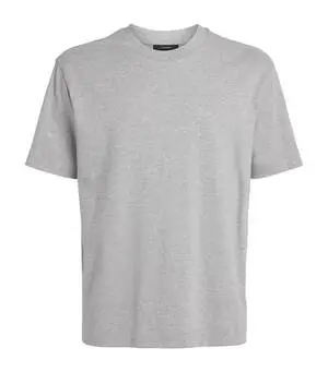 Vince Cotton Peached Face Jersey T-shirt - Grey
