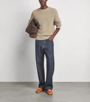 Vince Cotton-cashmere Waffle Knit Crew Neck Sweater