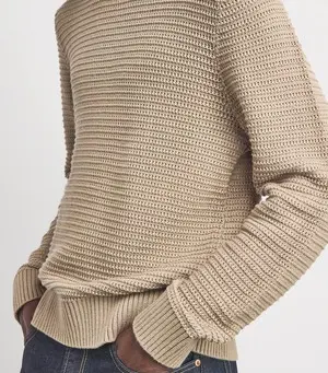 Vince Cotton-cashmere Waffle Knit Crew Neck Sweater