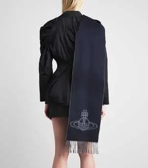 VIVIENNE WESTWOOD Wool Orb Scarf - Grey